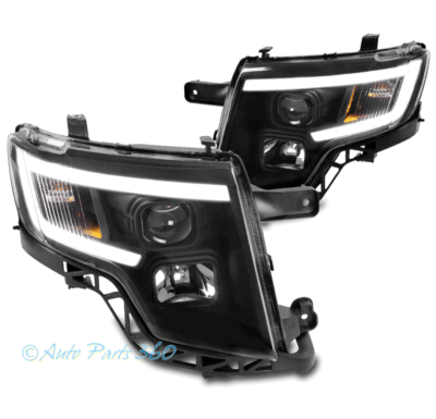 For 07 08 09 10 Ford Edge SUV LED Tube Projector Headlights Headlamps ...