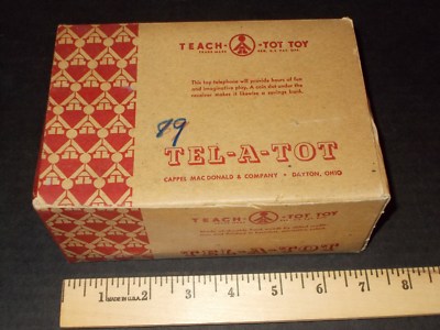 Rare Original VTG 1939-1941 Tel-A-Tot Telephone Still Bank Toy with Box ...