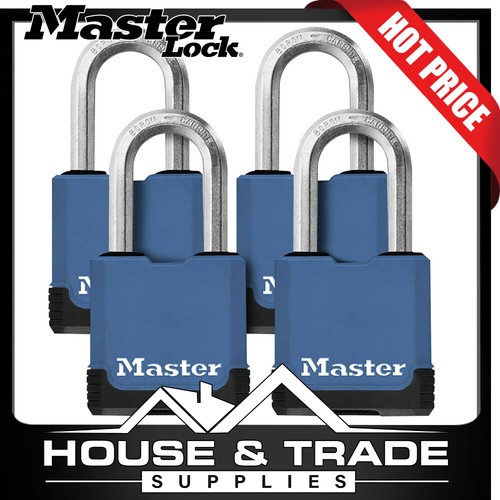 Master Lock Padlock 4 Piece 45mm Steel EXCELL MARINE M116QLFAU | eBay Australia