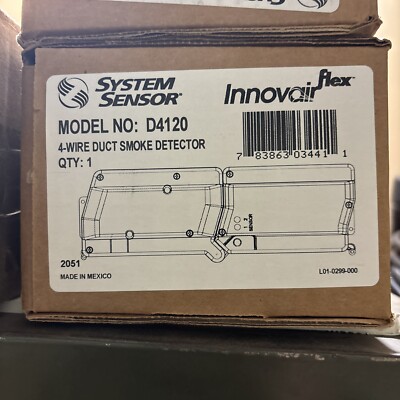 System Sensor D4120 4 Wire Photoelectric Duct Smoke Detector ...