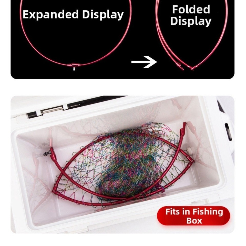 Sea Fishing Alloy Scoop Net Head Foldable Design Compatible with M8 ...