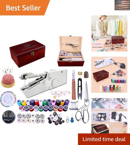 Complete 153-Piece Sewing Kit with Handheld Machine - Perfect for All ...