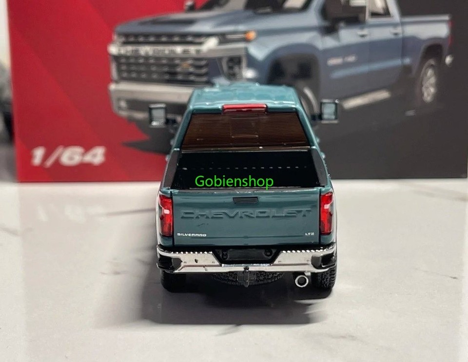 GB SC 1:64 Blue Green Silverado Pickup Truck Sports Model Diecast ...