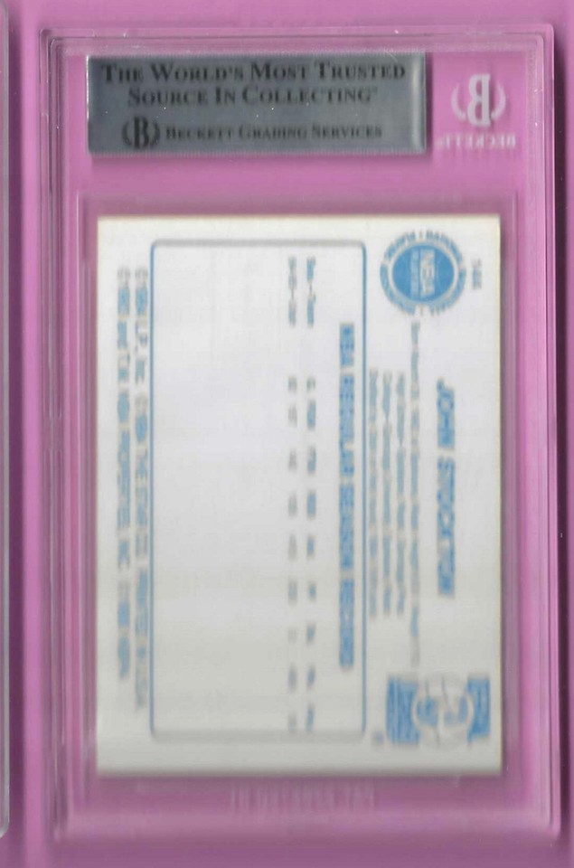 Star '86 John Stockton 1985-86 2nd year Card #144 Utah Jazz Graded BGS ...