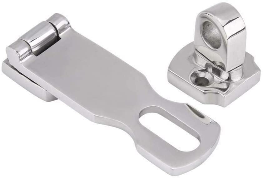 Grade Stainless Steel 3" Heavy Duty Door Hasp with Turning Padlock Eye ...