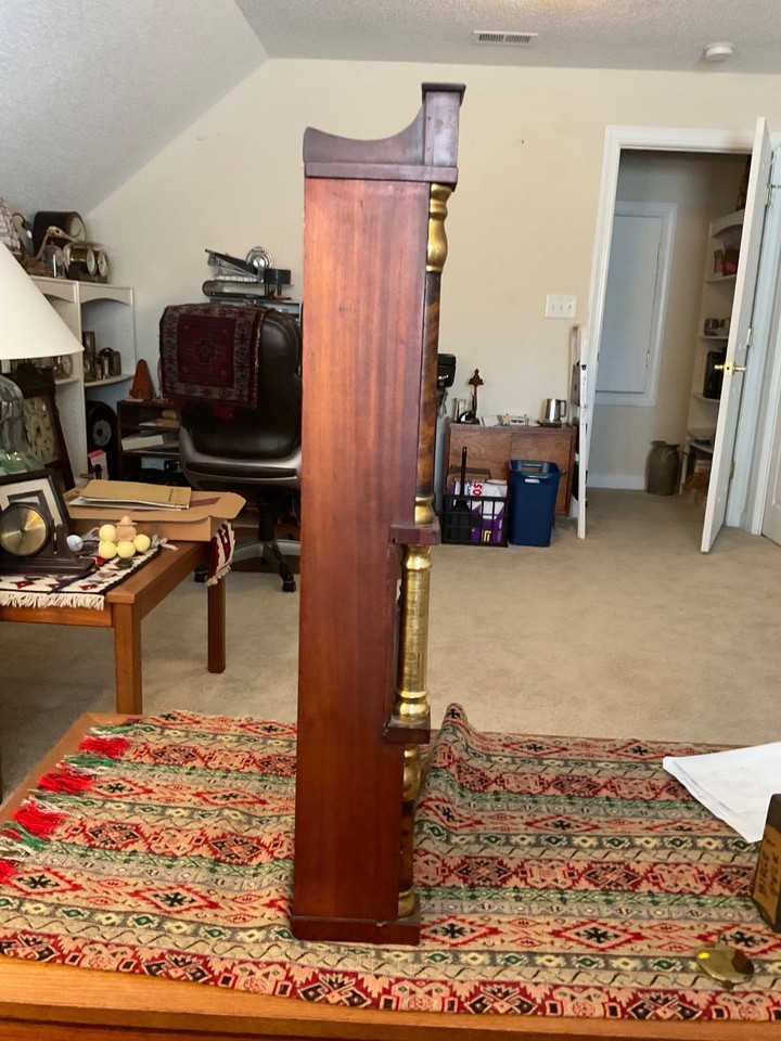 BIRGE AND PECK TRIPLE DECK SHELF CLOCK C 1850 STRAP MVMT WORKING 8 DAY ...