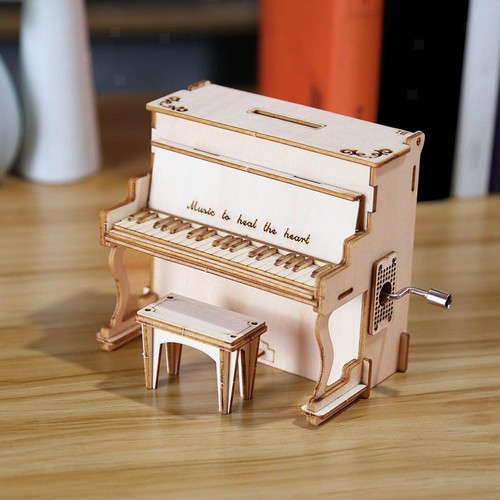 3D Puzzles Piano Music Box Model Kit Coordination Educational DIY ...