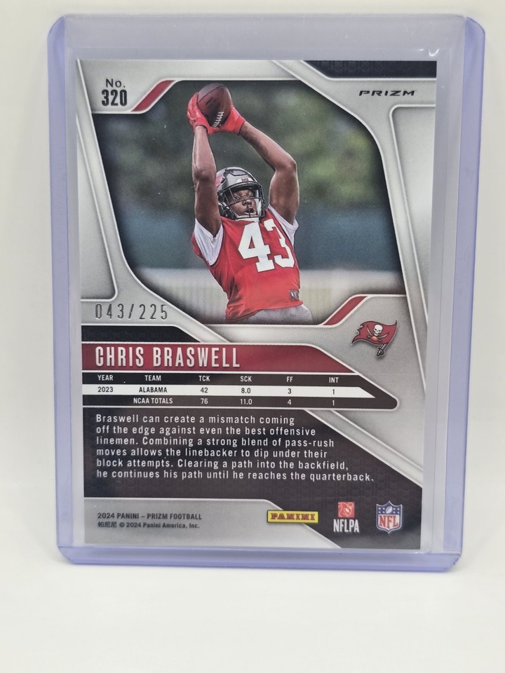 Chris Braswell [Purple Ice] #320 2024 Panini Prizm 043/225 | eBay
