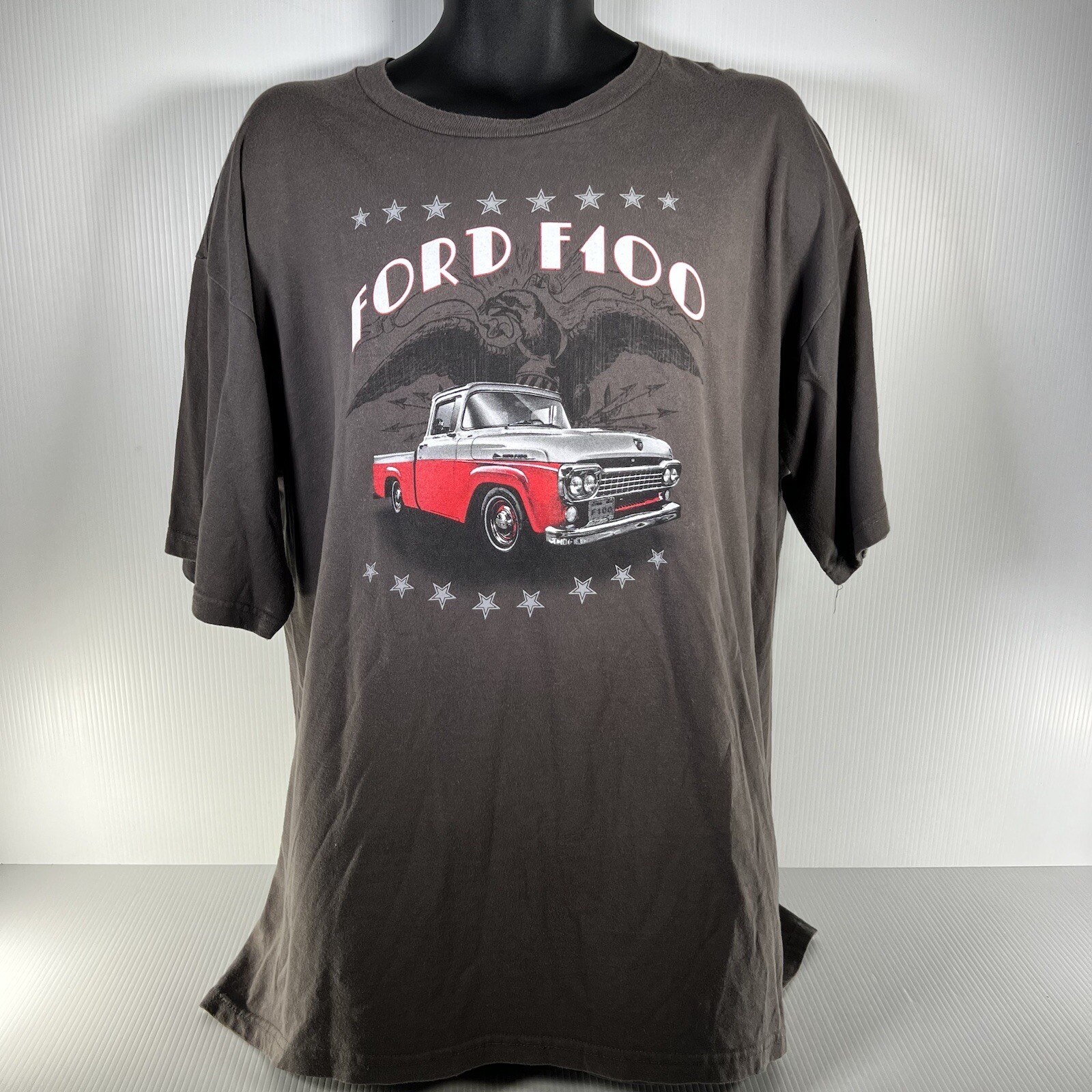 Ford Official Ford F100 Graphic T-Shirt Mens XL Brown… - Gem