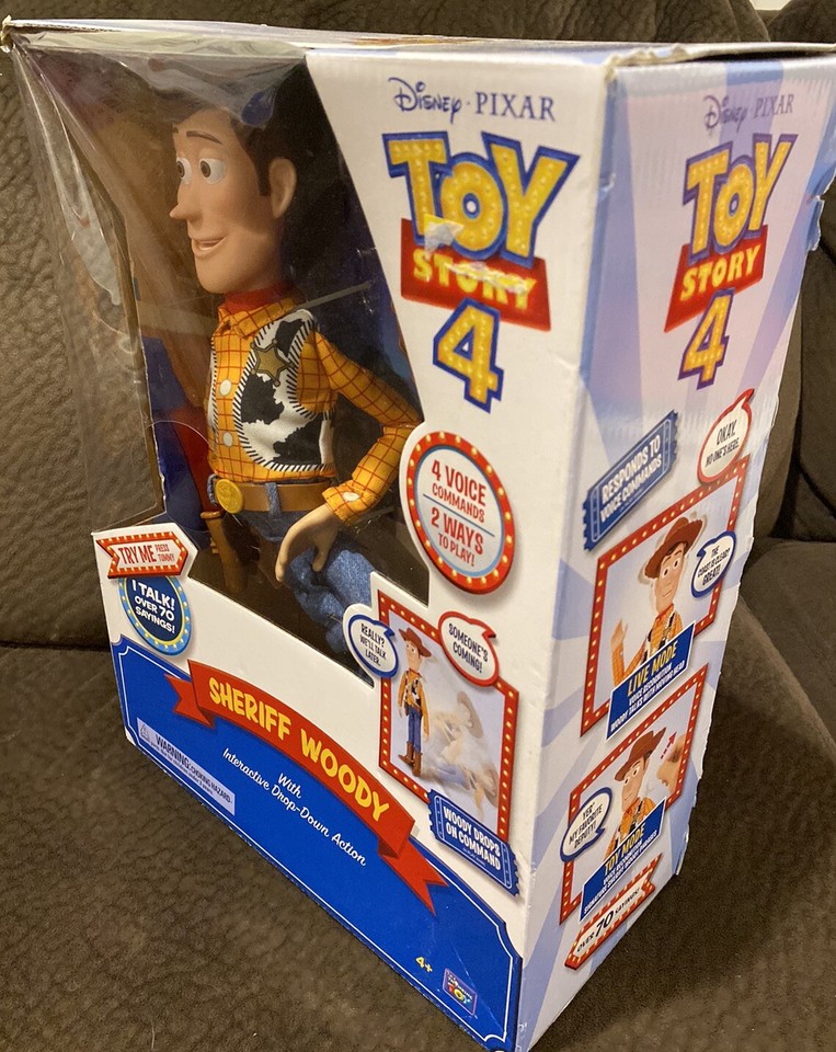 NEW • Toy Story 4 Disney Pixar Interactive Sheriff Woody Drop-Down ...