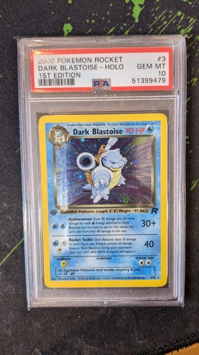 Dark Blastoise 3/82 Team Rocket 1st Edition Holo Rare Pokemon Card PSA ...