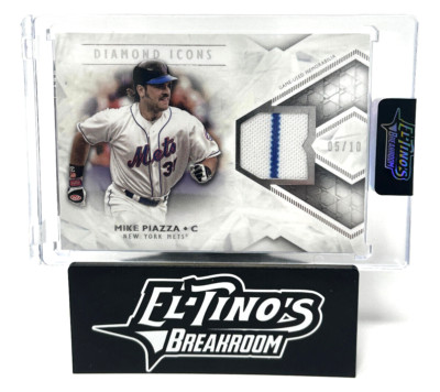 MIKE PIAZZA 2018 Topps Diamond Icons 05/10 Relic Patch SPR-MP New York ...