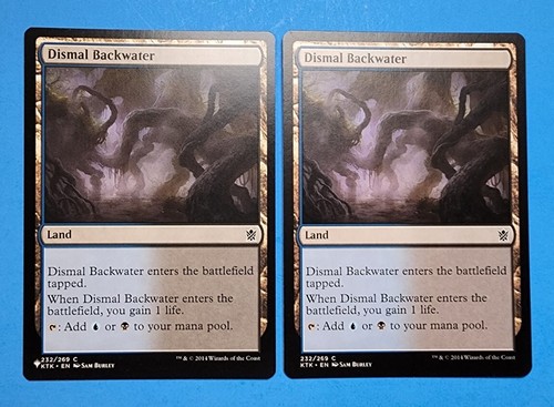 2x Dismal Backwater Khans of Tarkir 2014 Mtg Magic Gathering Card Dual ...