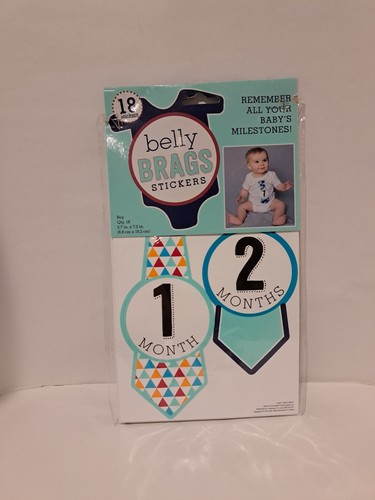 Milestone Infant Baby BELLY BRAG STICKERS (18 Stickers) ]-BABY TIES ...
