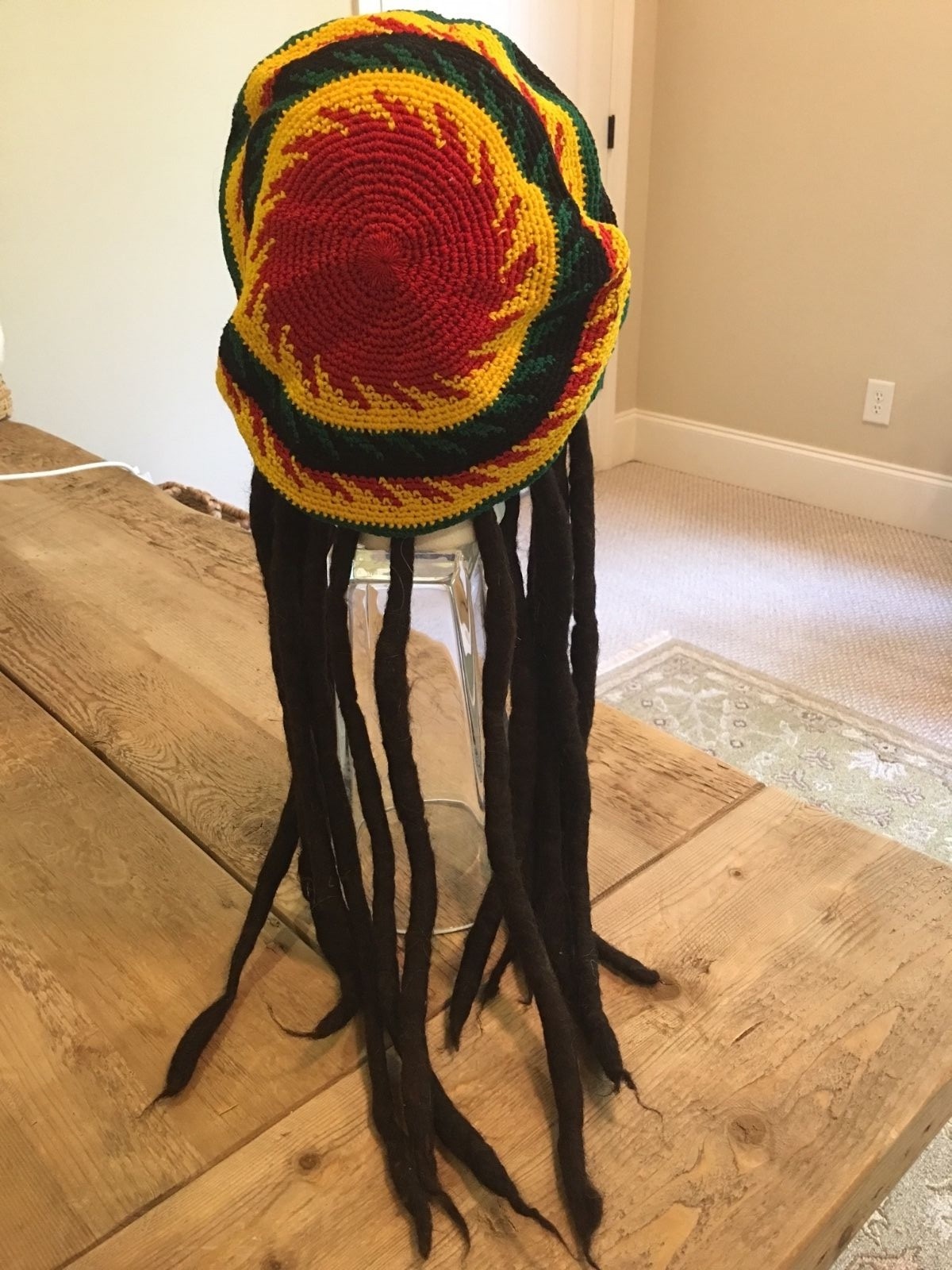 Rasta dreadlocks dreads Jamaica hat costume theatrica… - Gem