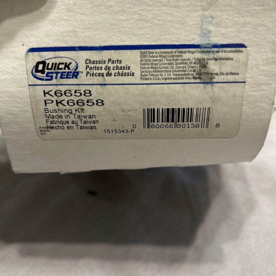 NEW QUICKSTEER SUSPENSION CONTROL ARM BUSHING KIT K6658 | eBay
