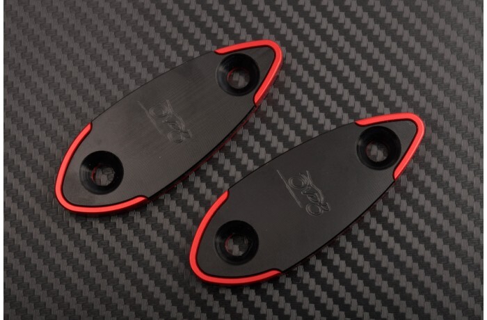 Black-Rouge Mirrors Block Off Plates 47mm KAWASAKI NINJA 400 R 2018 ...