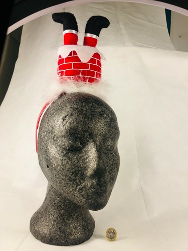 Santa Head Band Christmas Xmas Festive Stuck Chimney Alice Band Claires ...