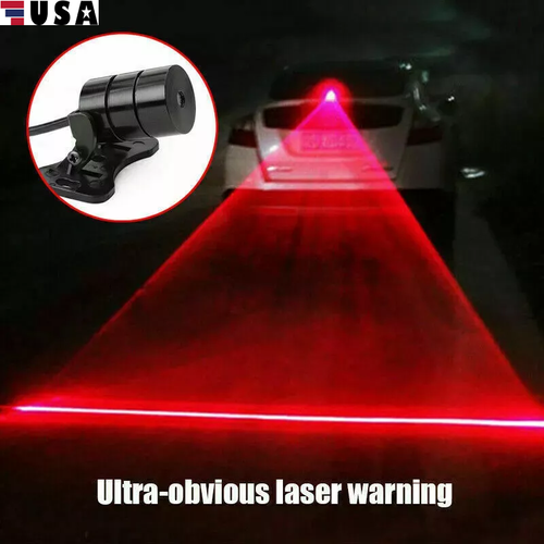 Red LED Laser Fog Light Anti Collision Taillight Brake Lamp Auto Car ...