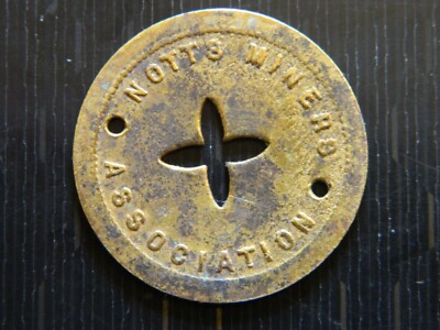 Vintage NOTTS MINERS ASSOCIATION Badge / Tally / Token - Solid Brass | eBay