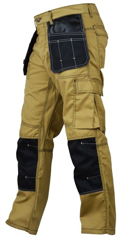 Mens Construction Cordura Knee Reinforcement Workwear Trousers Utility ...