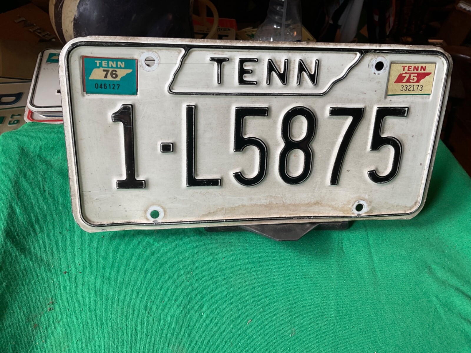License Plate Vintage Tennessee Tenn 1 L5875 1975 1976 Stickers Rustic ...