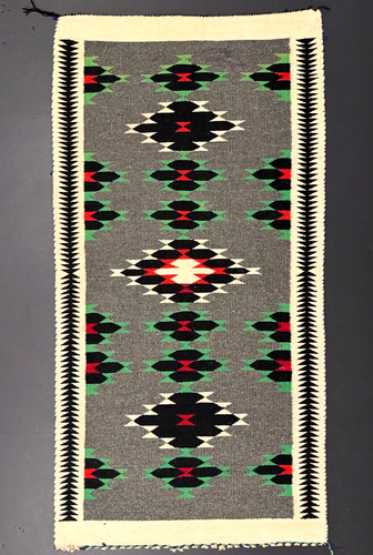 OUTSTANDING HISTORIC NAVAJO GERMANTOWN RUG,SALTILLO DIAMONDS,C1910-15 ...