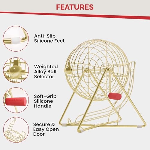 11" (Inch) Tall Professional Bingo Set with Steel Cage, 3 Pc Luxury ...