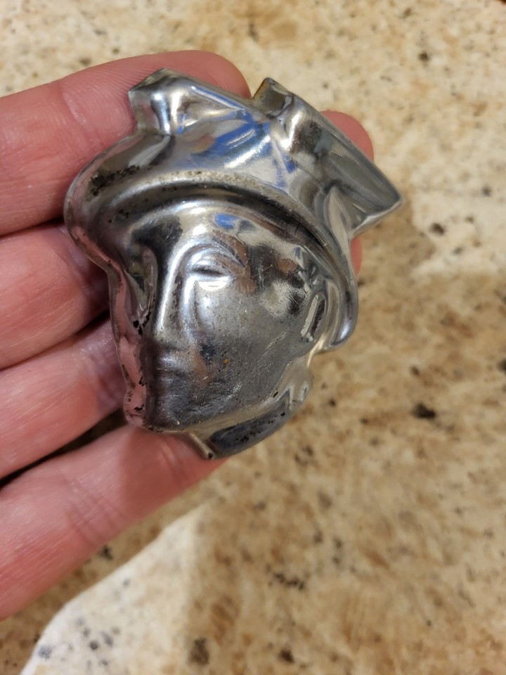 1949 Mercury Man Hub Cap Center Mercury Head Car Emblem HOTROD RATROD ...