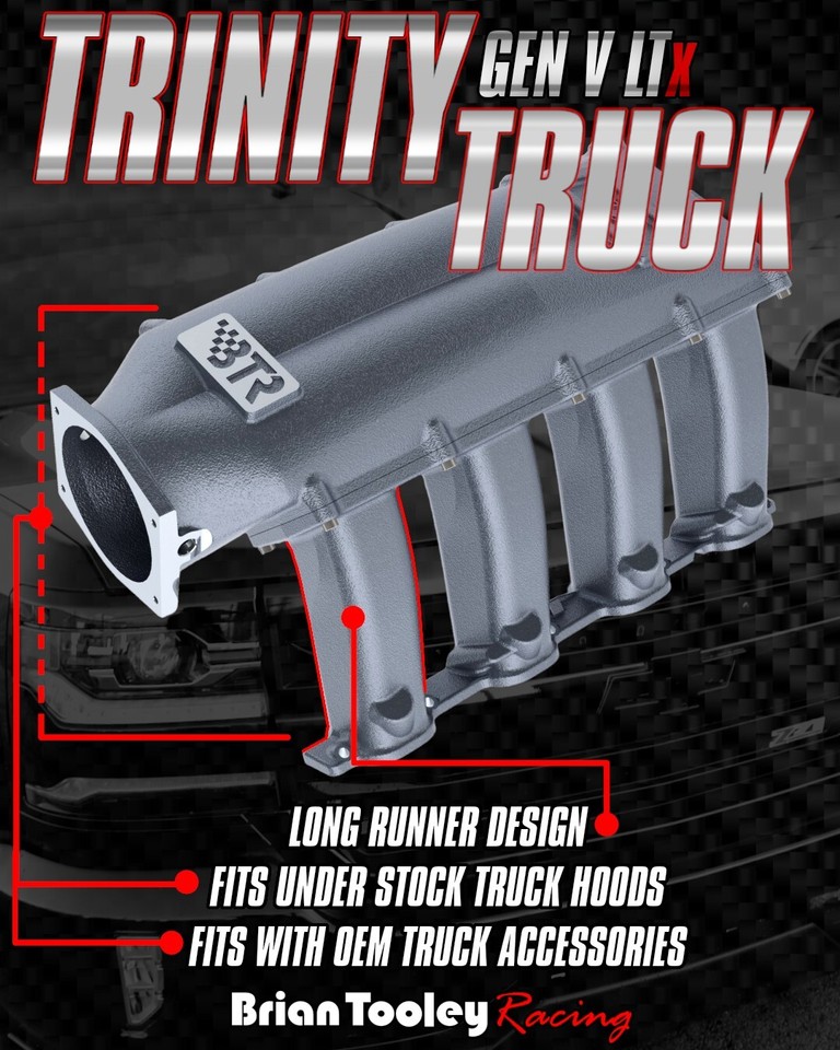 BTR Trinity 2014+ Gen V Black Truck Intake Manifold L83 L86 L84 L87 ...