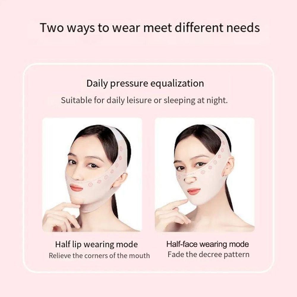Elastic Face Sculpting Sleep Mask Breathable Chin Up Mask Woman ...