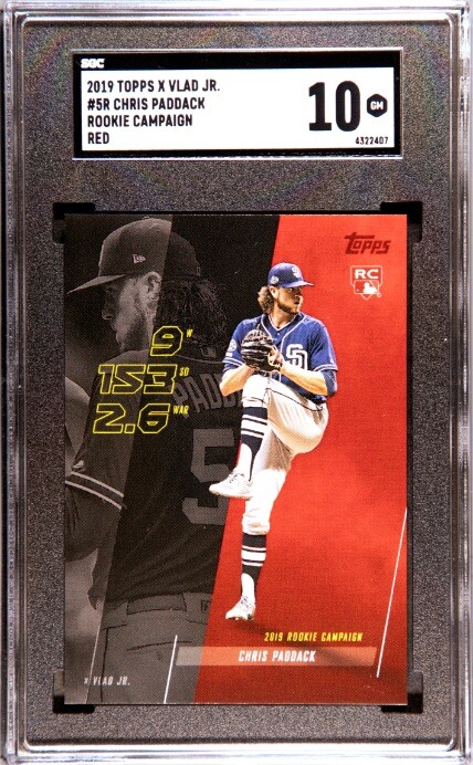 2019 Topps X Vlad Jr. Chris Paddack Rookie Campaign Red Parallel SGC 10 ...