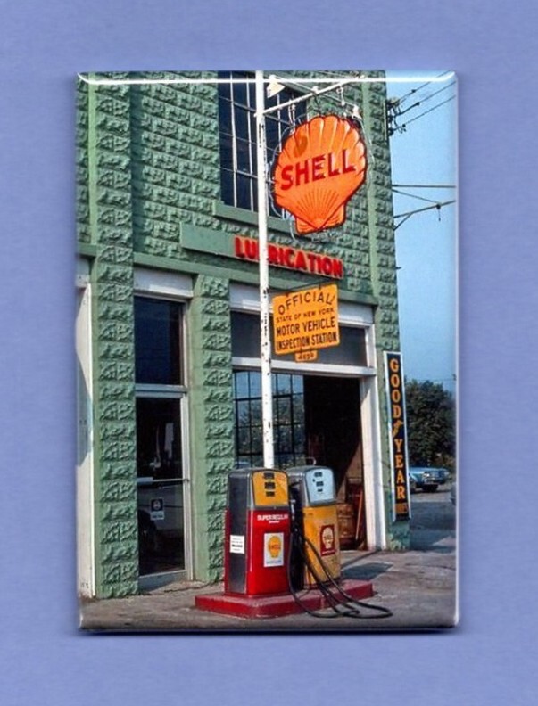 VINTAGE GASOLINE PUMP *2X3 FRIDGE MAGNET* STATION SIGN PETROLEUM OIL ...