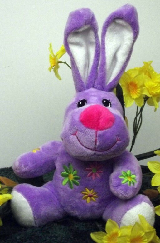 (Y24C13B8) Dan Dee Purple Plush Bunny Rabbit Bunny Soft Stuffed Animal ...