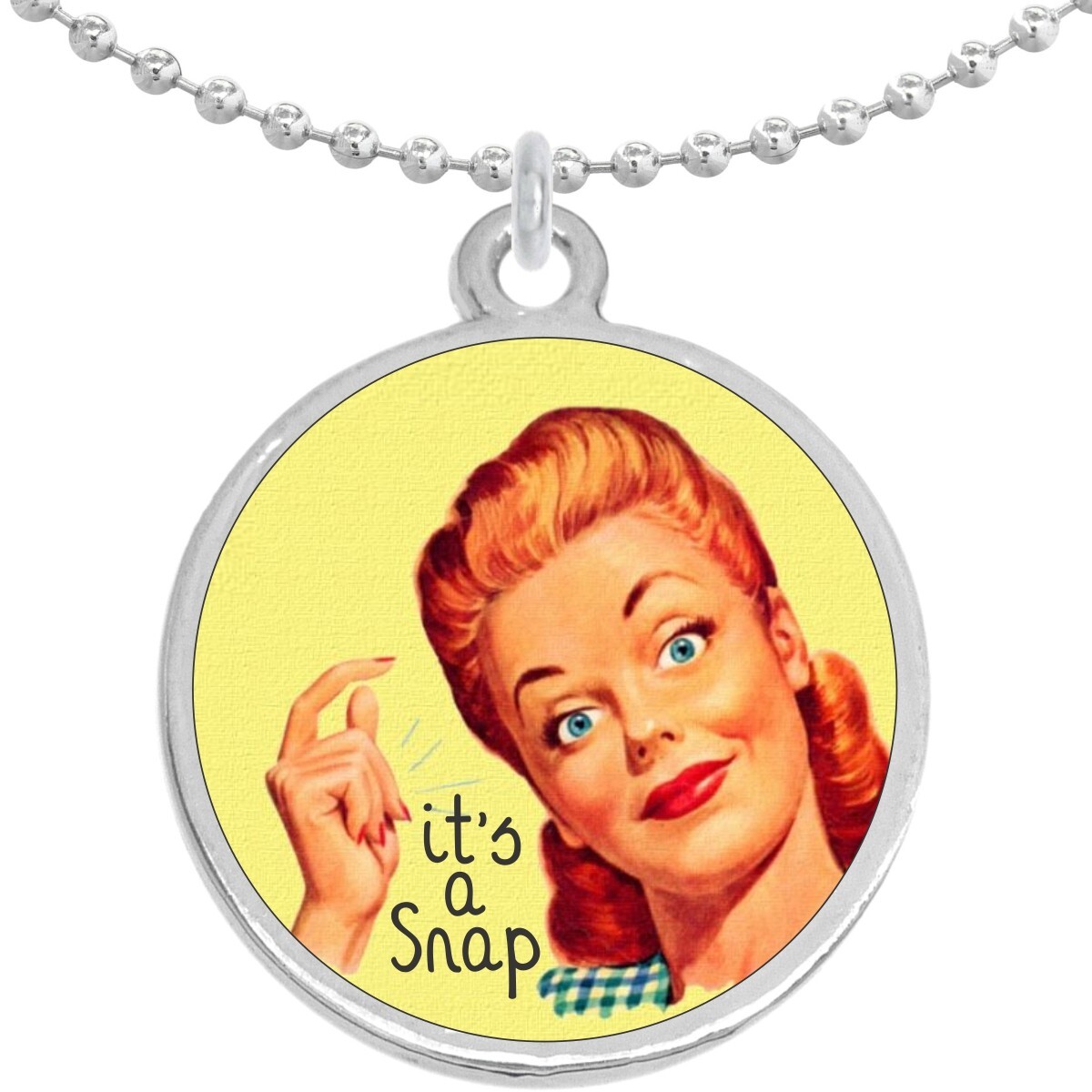 Its a Snap Round Pendant Necklace Beautiful Fashion Jewelry | eBay