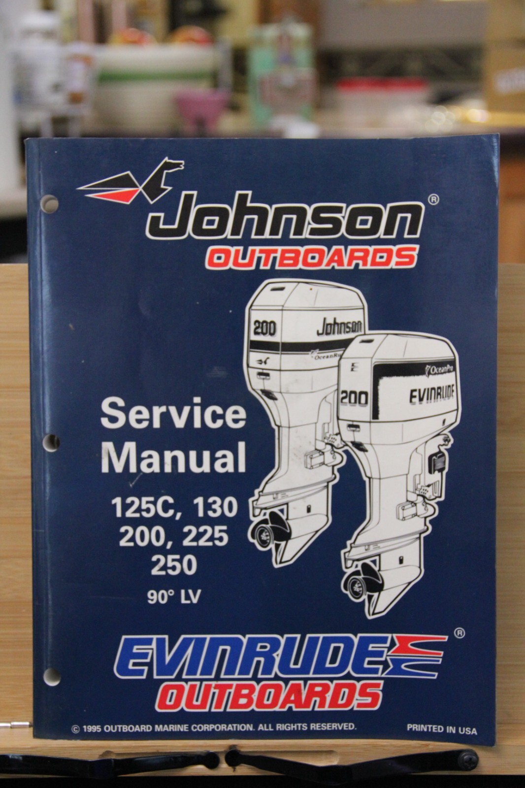 OMC Outboard Johnson Evinrude ED Service Manual 507128 125c 130 200 225 ...
