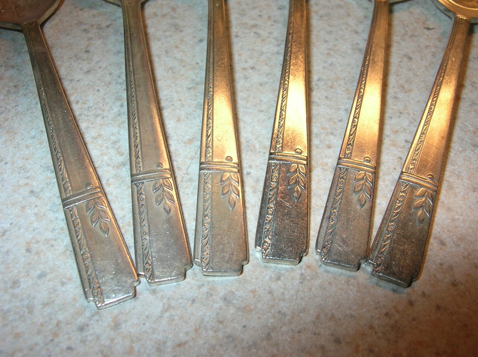 LOT 6 TEA SPOONS in 1938 GRENOBLE Pattern by PRESTIGE PLATE Expand ...