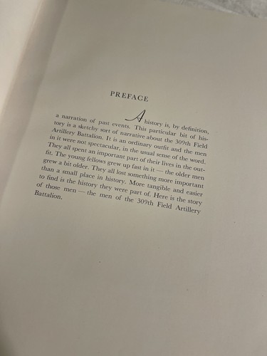 Rare 1st Ed WW2 Military Book 309th Artillery Battalion European ...