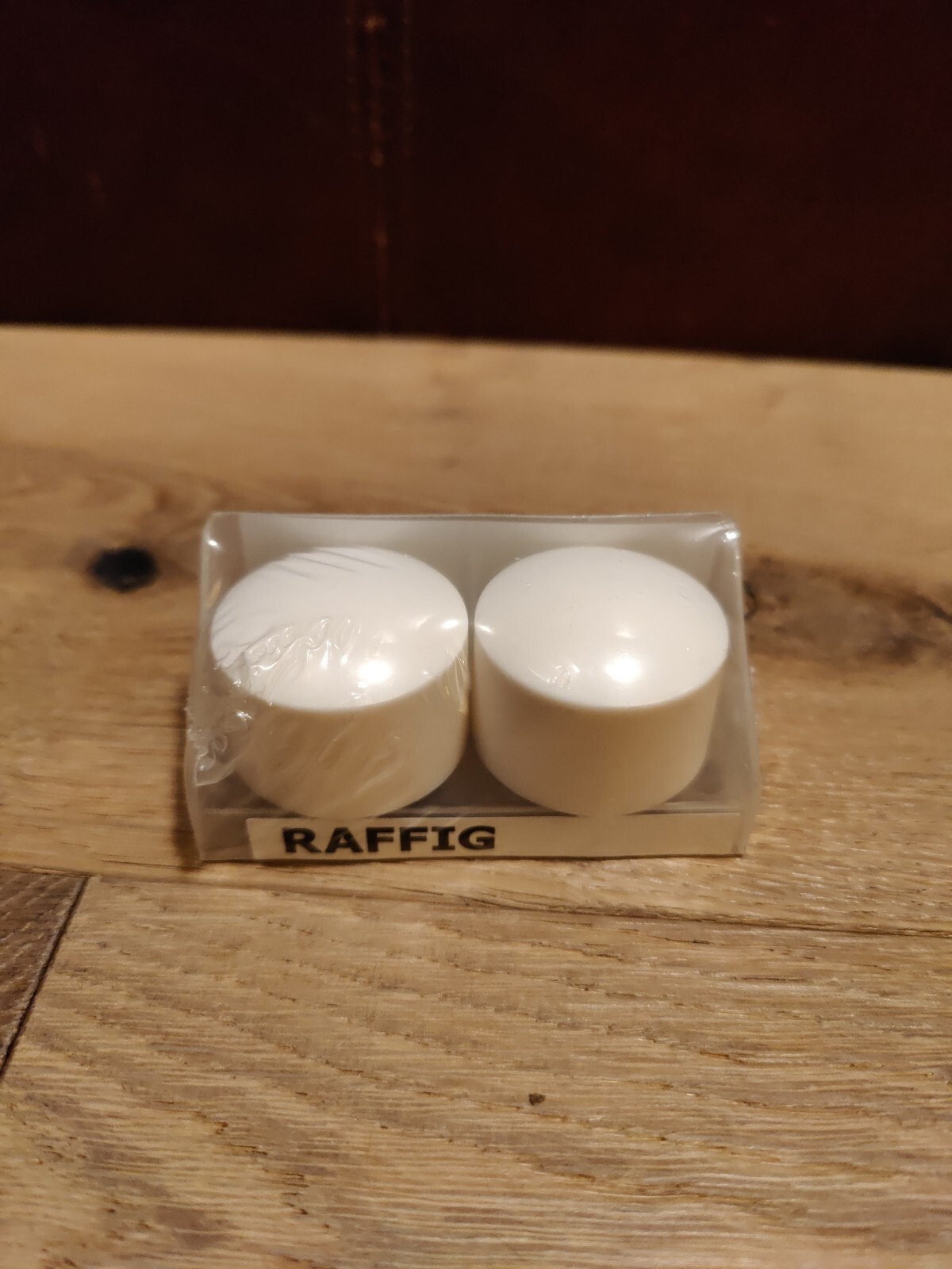 IKEA Raffig Pair of 2 White 1638 502.171.82 Curtain Rod End Finials ...