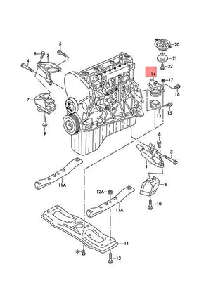 Genuine VW Crafter 2E 2EA 2EB 2ED 2EE 2EH 2EK 2EX Engine Mounting ...