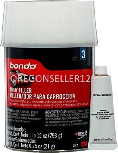 BONDO AUTO BODY FILLER 1 QUART And Hardener For Repair & Restoration | eBay