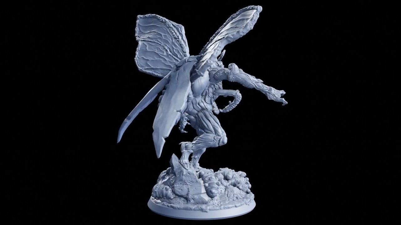 Gloomwing Moth (50 mm) by Flesh of Gods | D&D | DnD | Print on Demand ...