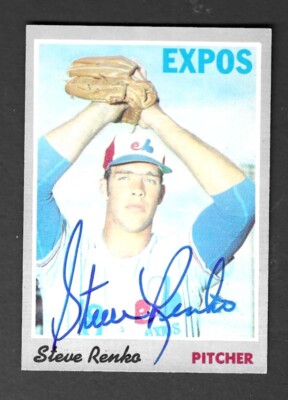 STEVE RENKO Montreal Expos Signed Autographed 1970 Topps Baseball Card ...