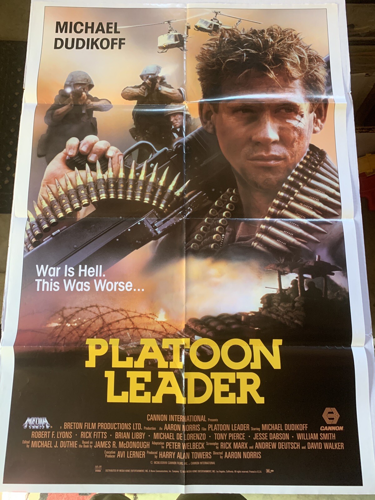 VINTAGE - Platoon Leader Movie Poster - 27 x 40" - Michael Dudikoff ...