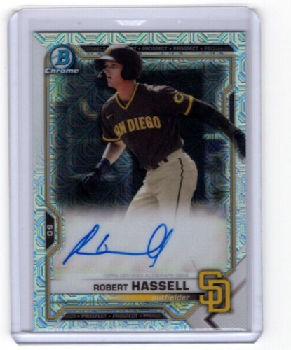 2021 Bowman Chrome Prospects Mega Box Mojo Autograph Robert Hassell ...