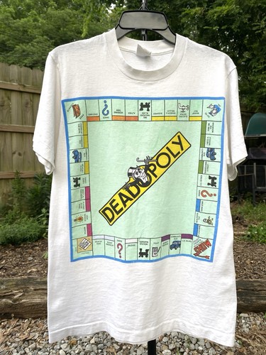 Grateful Dead 1980s Vintage T Shirt DEADOPOLY FOTL M Jerry Garcia Band ...