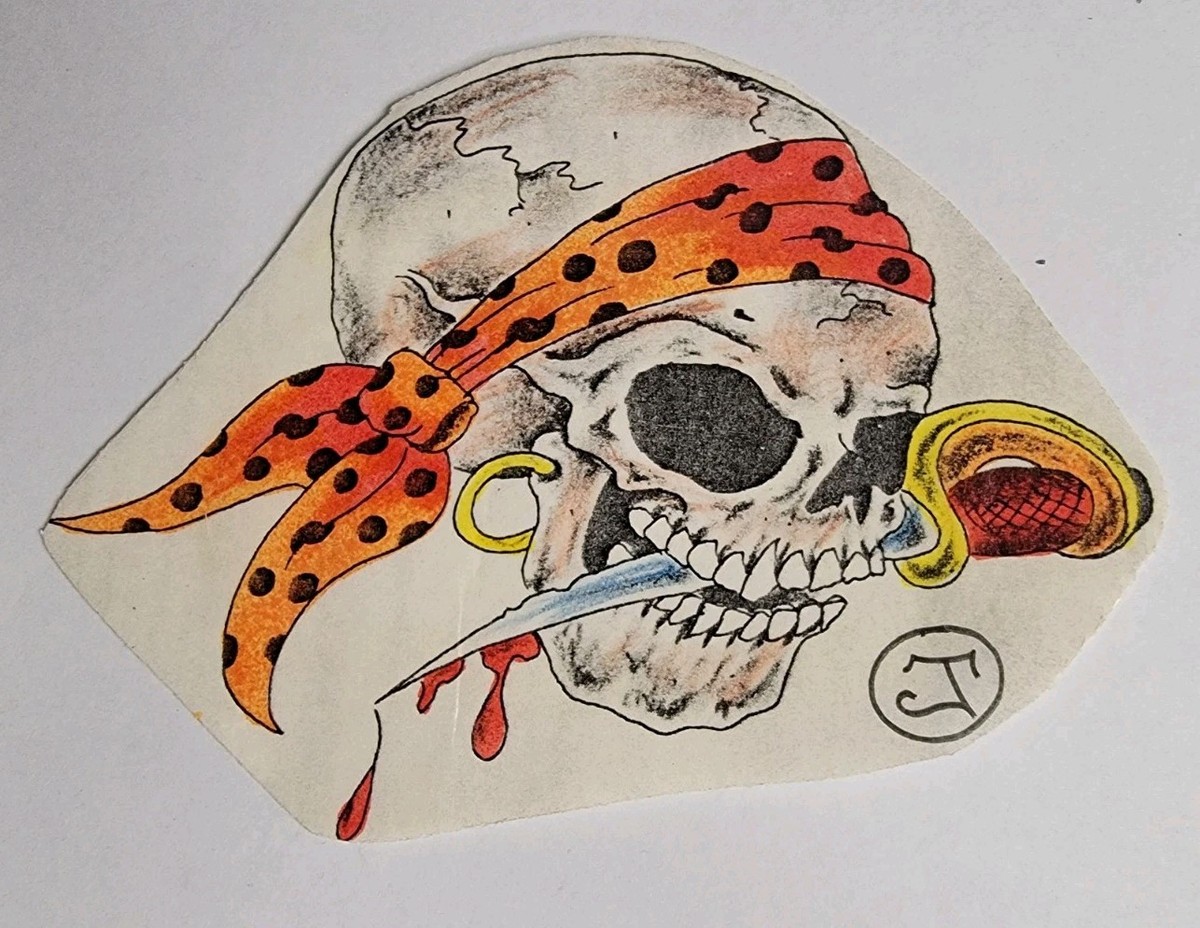 Color Skull Tattoo Flash