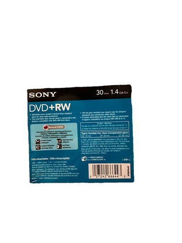 NEW/SEALED Sony Handycam DVD-RW (1) 30 Minute 1.4GB Single Sided ...