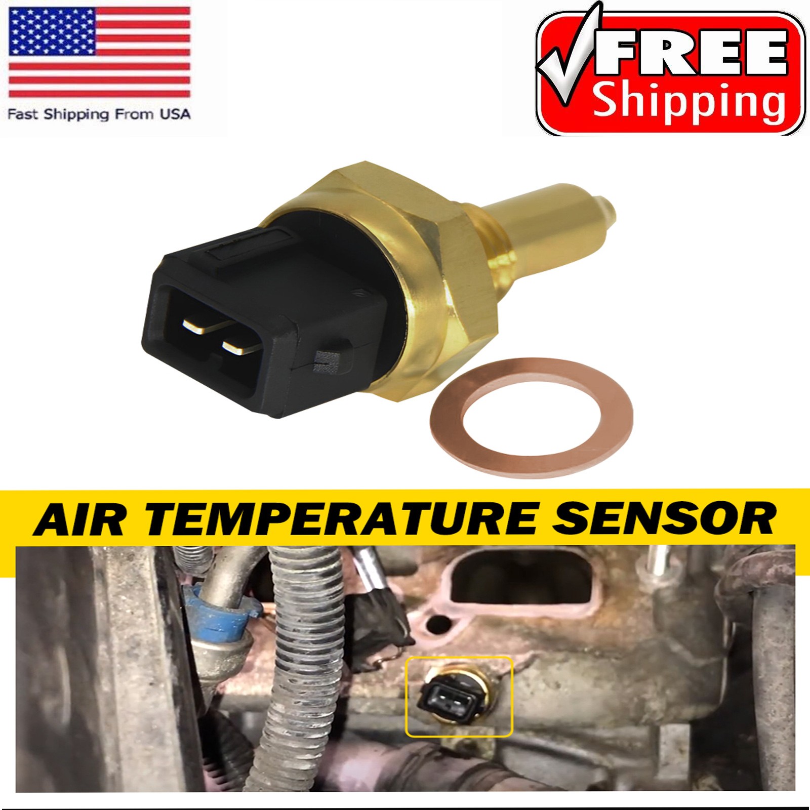 Engine Coolant Temperature Sensor water Sender Fit Rolls For BMW Royce ...