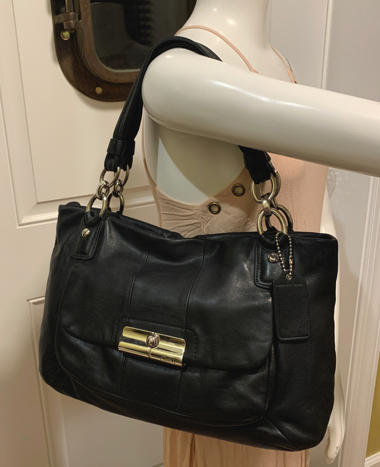 Coach Madison Abigail 18814 Metallic Silver Tone Blac… - Gem